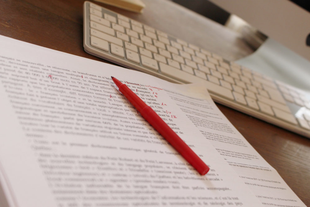 Service de relecture et de correction par une correctrice professionnelle